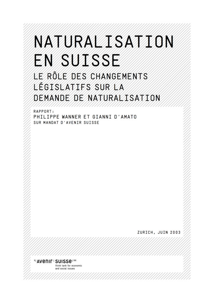 Naturalisation en Suisse | Avenir Suisse